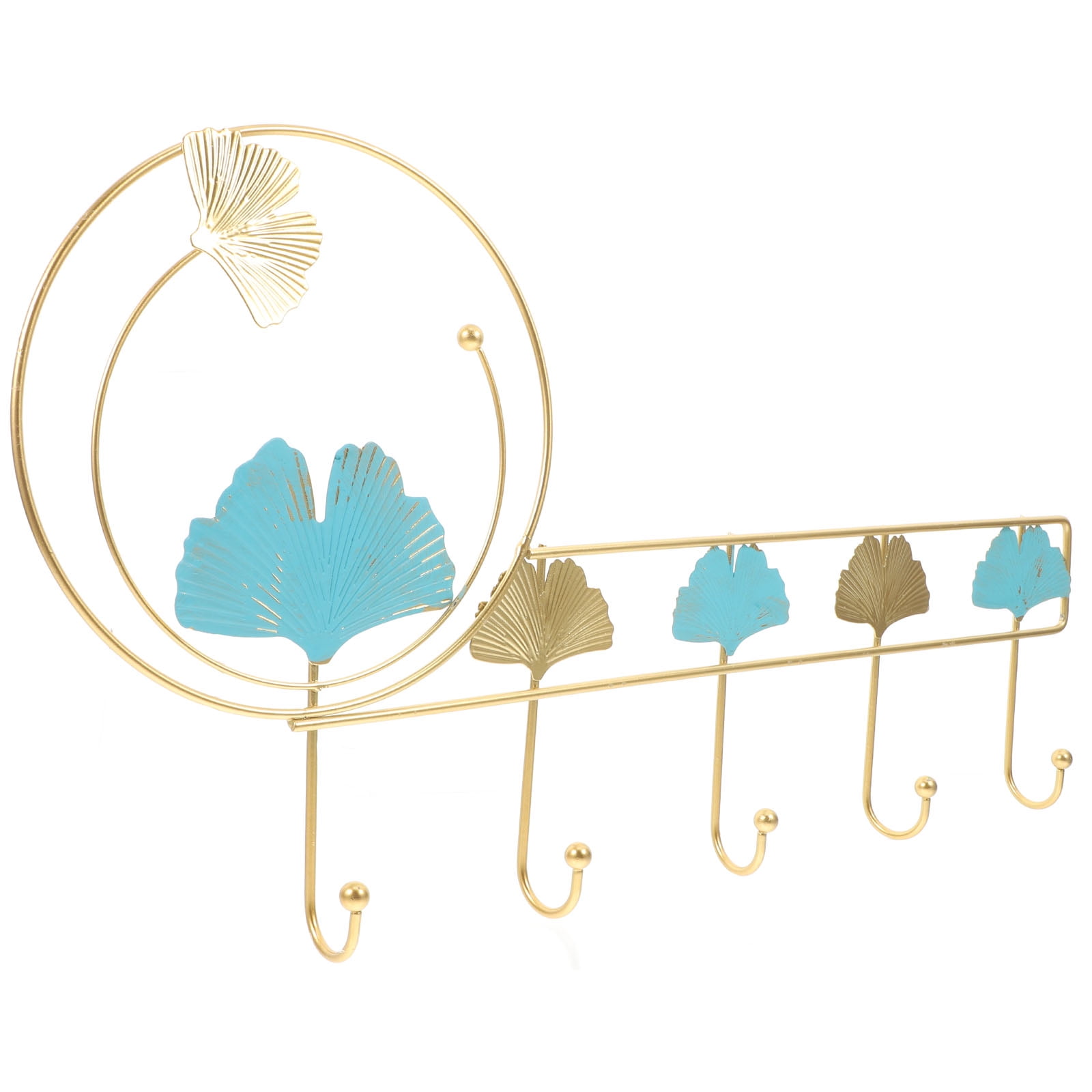 Ginkgo Leaf Wall Mounted Coat Hook Set of 5 Hooks for Outdoor Use Multi ...