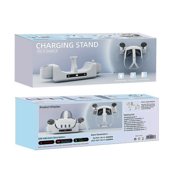 Wall-Mounted Contact Charging Station for Meta Quest 3 - 2-in-1 VR ...