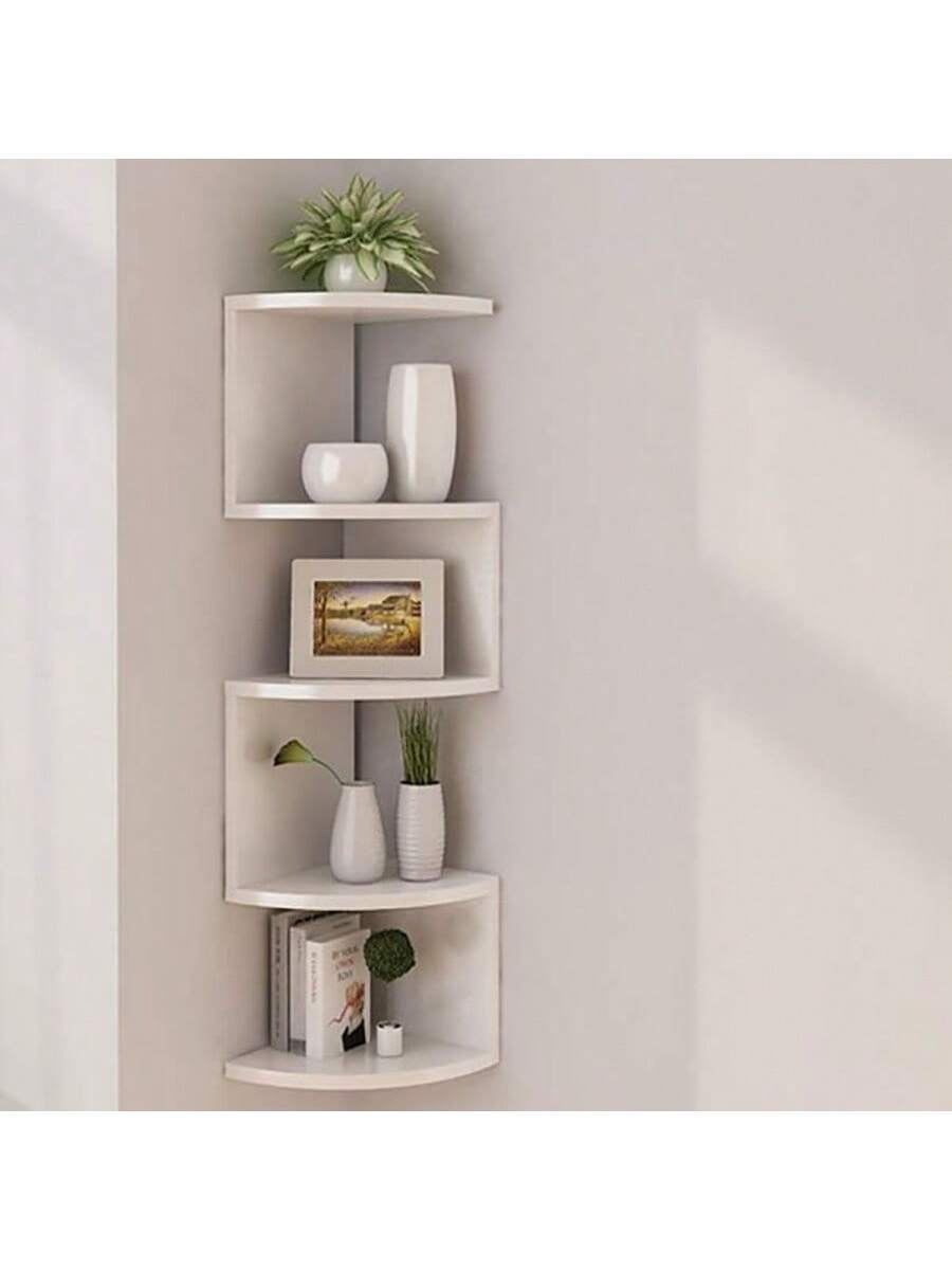 Wall Mounted Corner Storage Rack Classic Corner Wall Rack 5 Layers Semi ...
