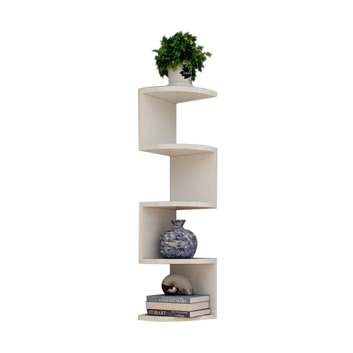 Wall Mounted Corner Storage Rack Classic Corner Wall Rack 5 Layers Semi ...