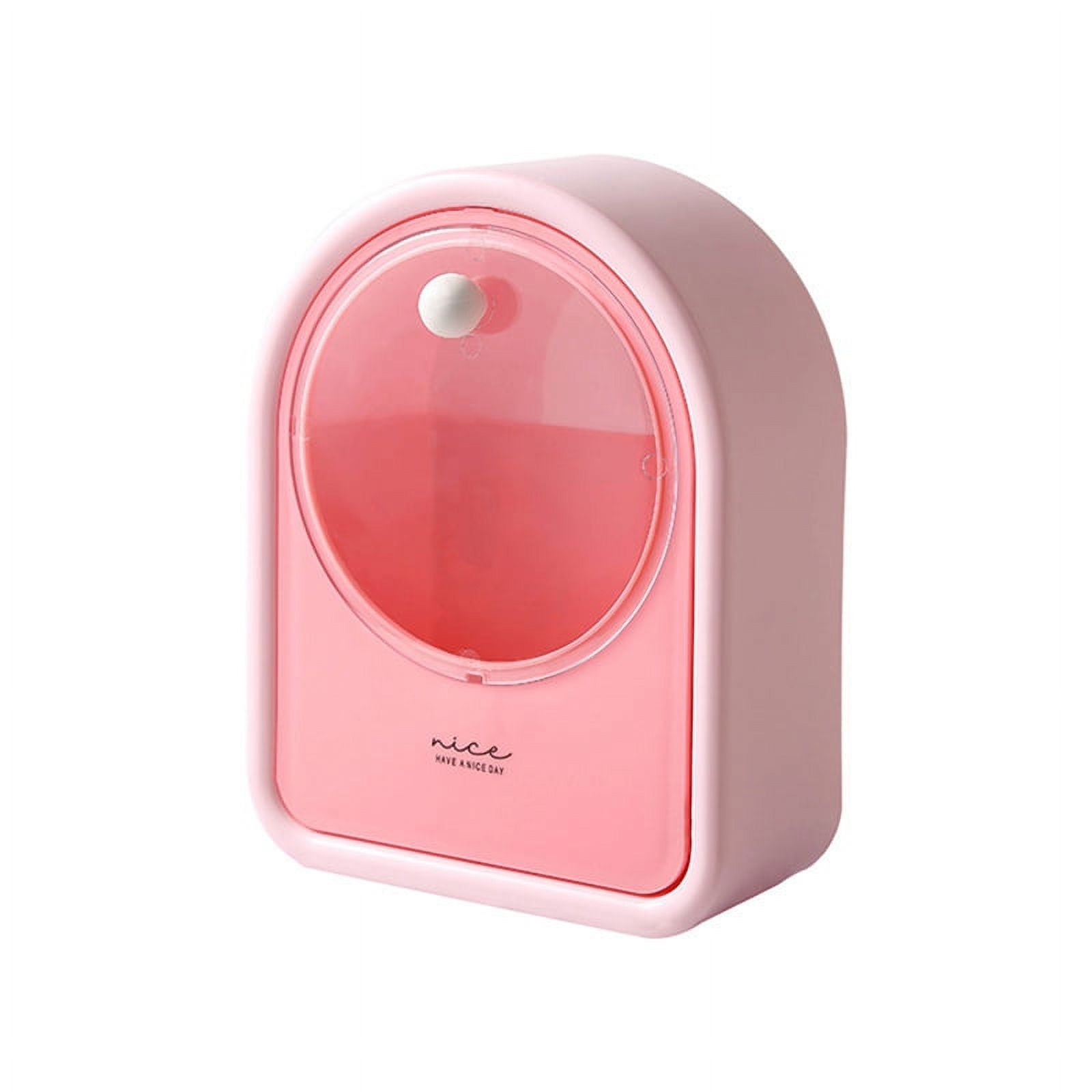 Wall Mounted Cotton Pads Storage Bathroom Organizer Plastic Cotton Swab ...