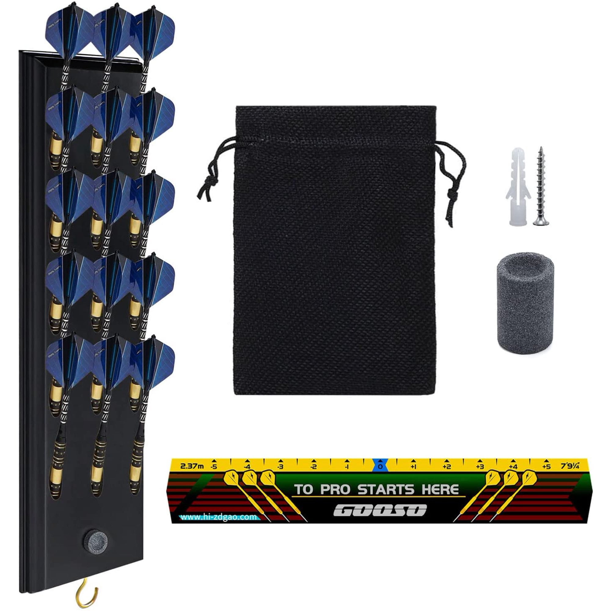 Wall Mounted Darts Holder Displaying 15pcs Darts Come with Darts Throw ...