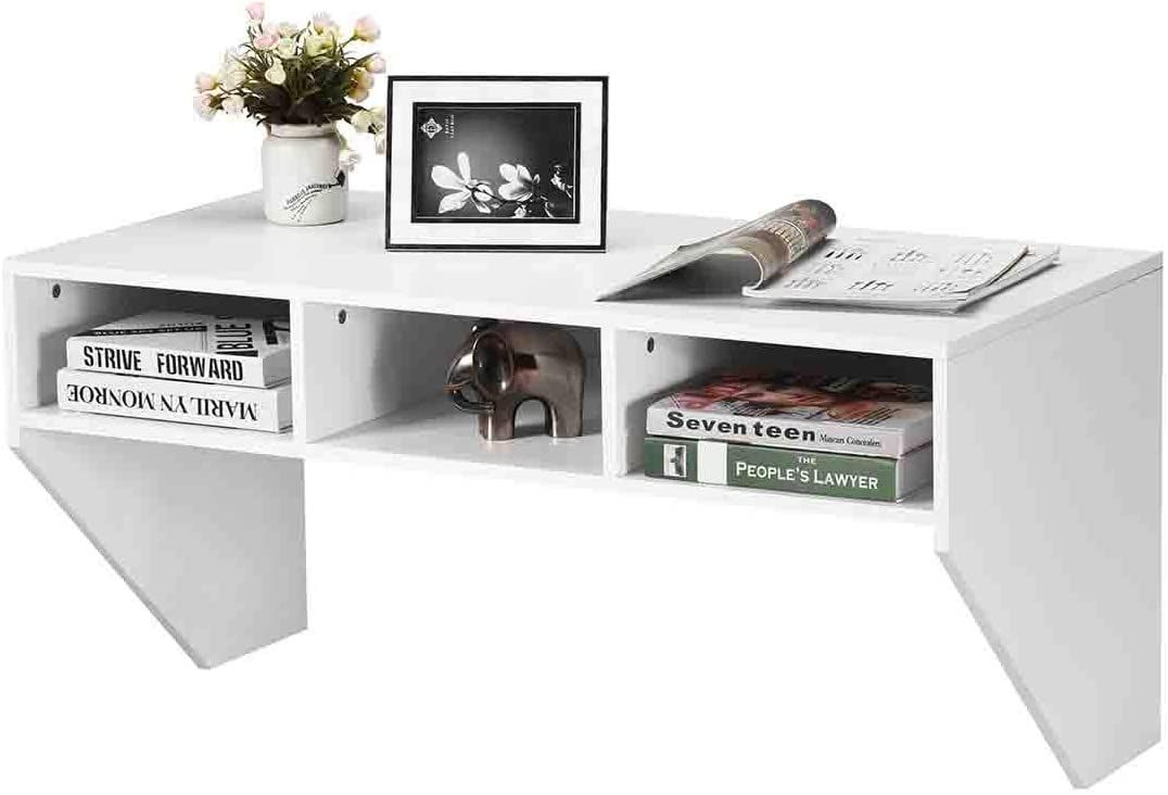 Wall Mounted Desk Computer Desk Floating Table, Home Office Working ...