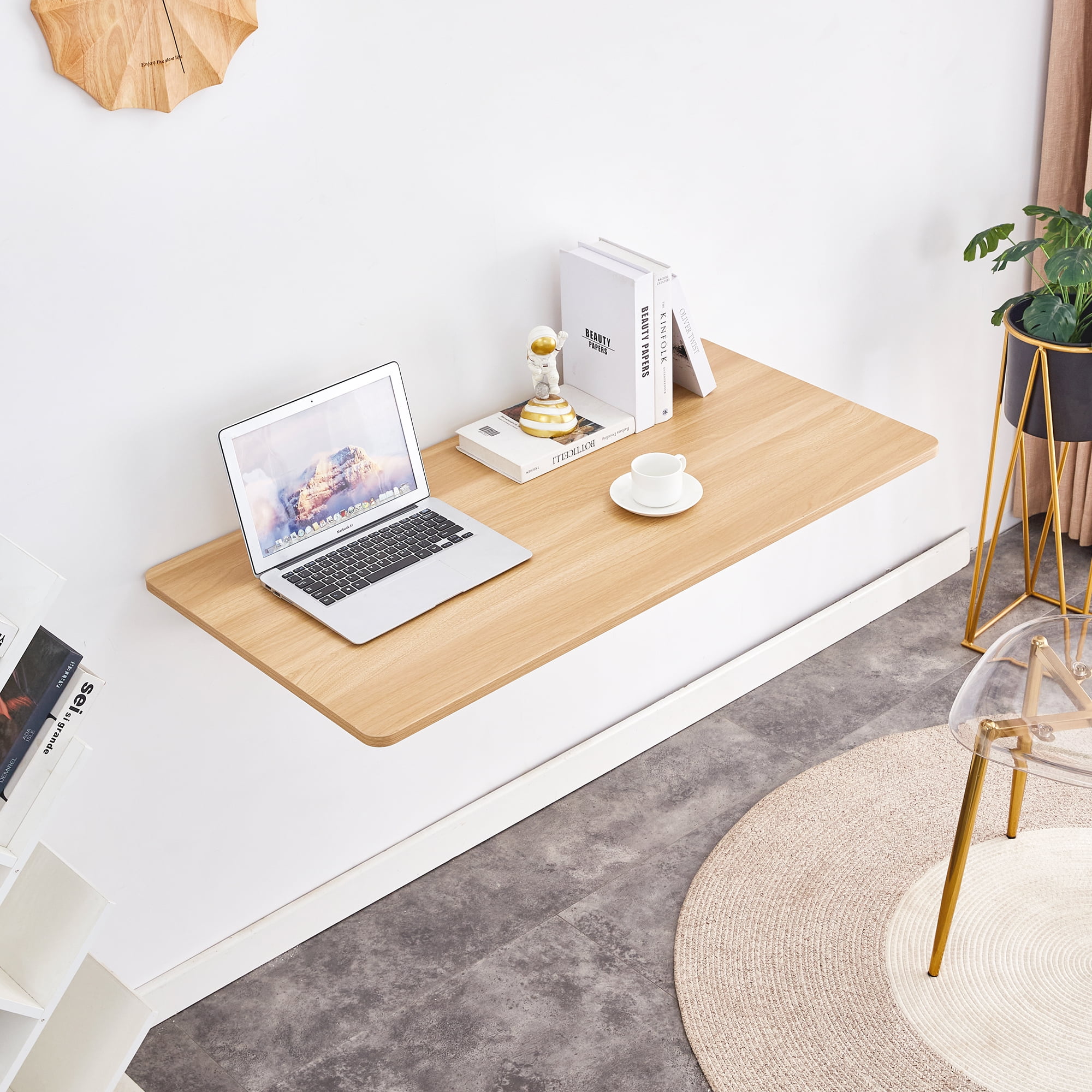 Wall Mounted Desk, Drop Leaf Table, Space-Efficient Wall-Mounted Fold ...