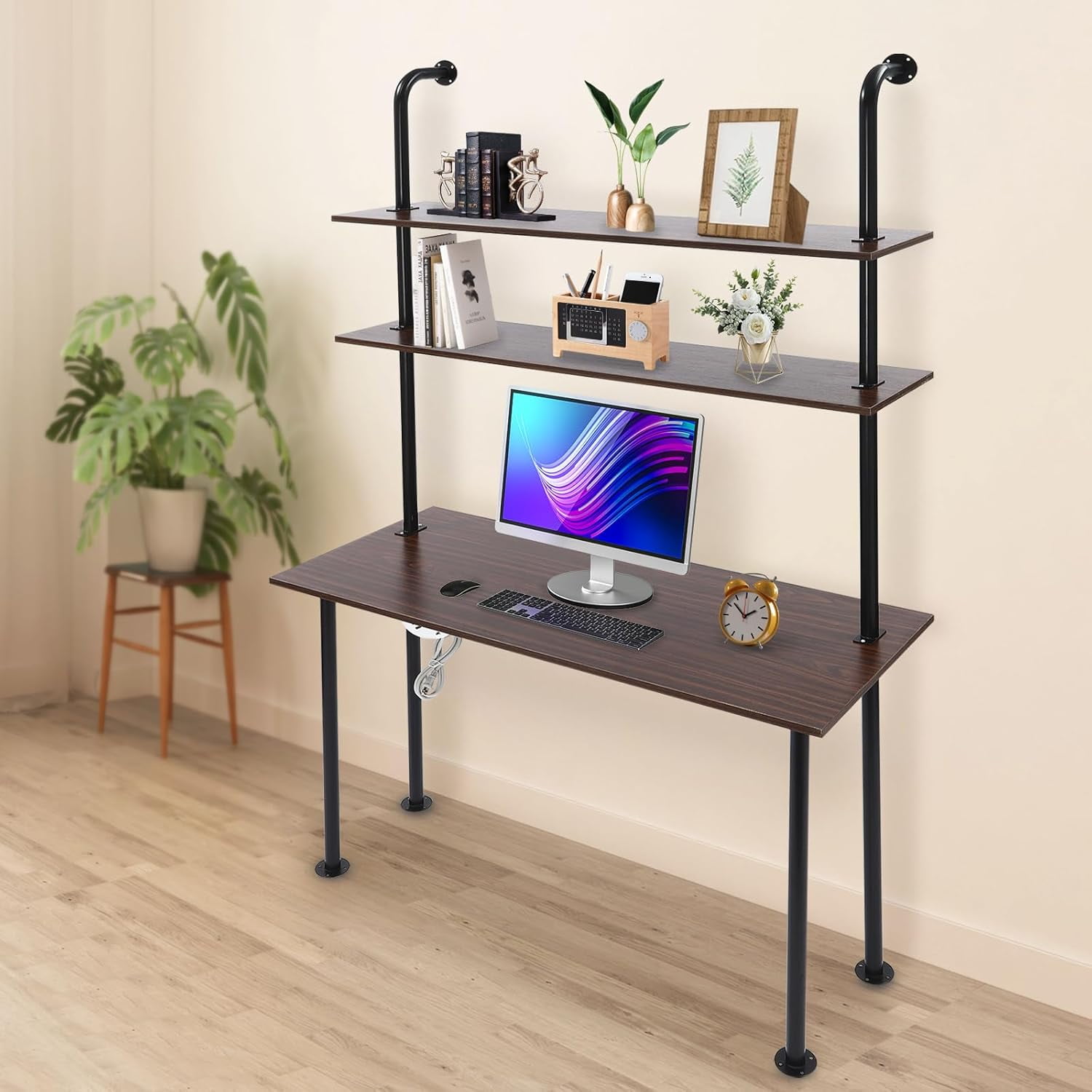 Wall Mounted Desk Wall-Mount Computer Writing Table Standing Desks ...