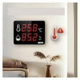 Wall-Mounted Digital LED Thermometer Hygrometer with Humidity Sensor ...