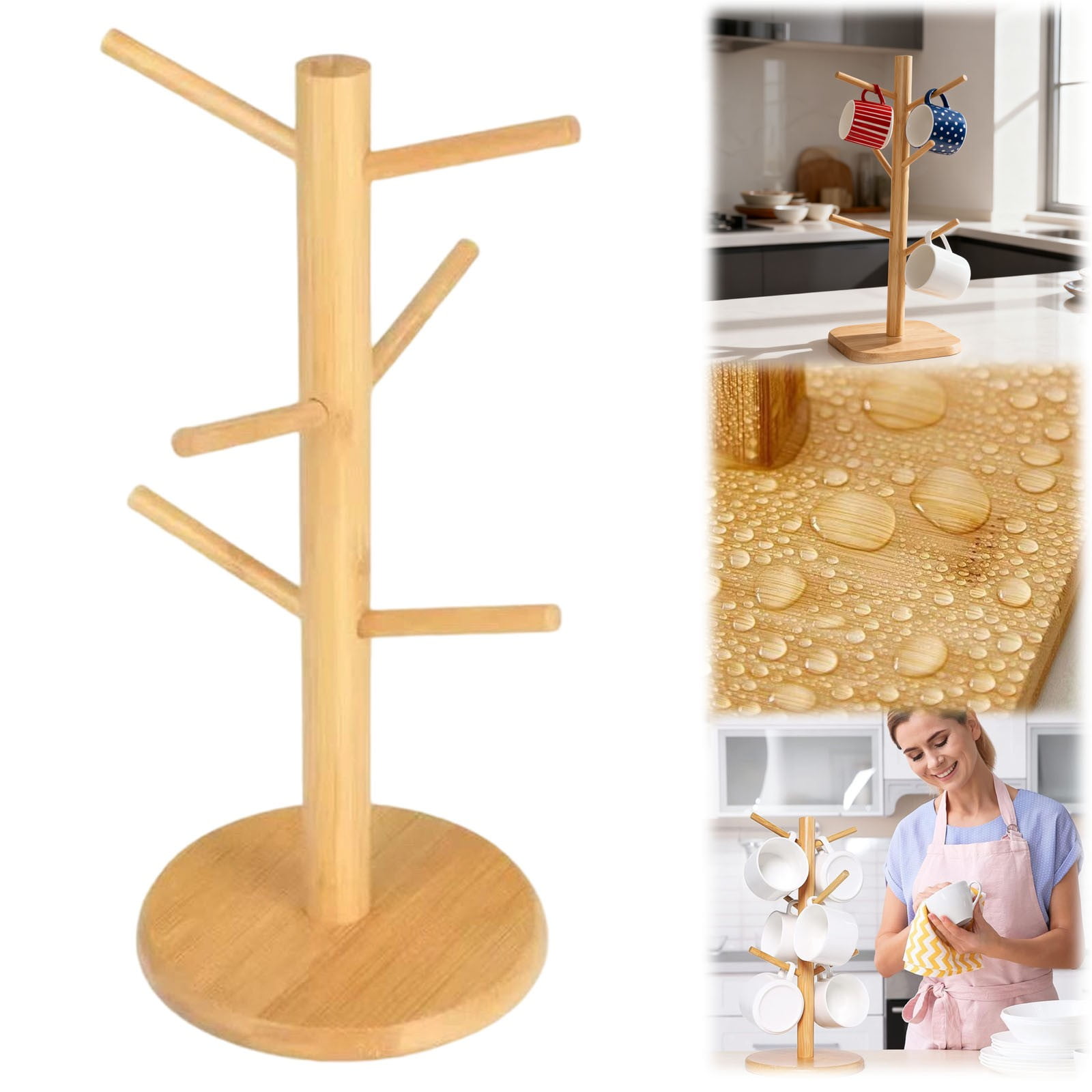 Wall Mounted Dish Drying Rack,Mug Holder Tree Coffee Cup Holder Thicker ...