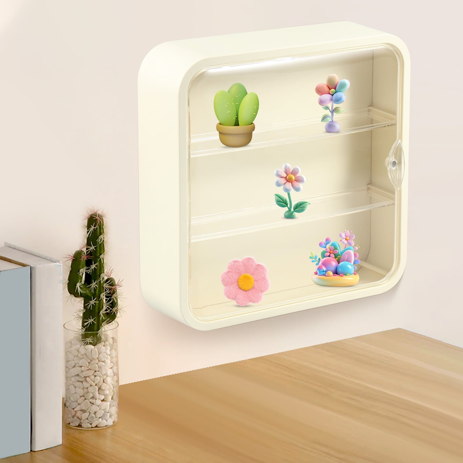 Wall-Mounted Doll Storage Box Versatile Doll Display Case with Dust and ...