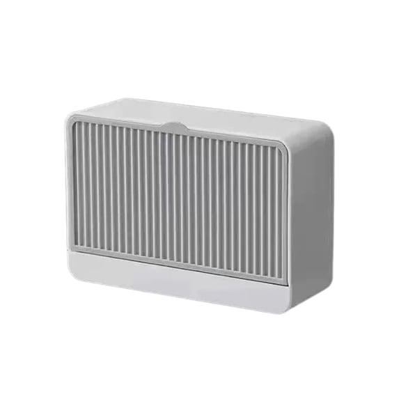 Wall - Mounted Double - Compartment Soap Box, Drainable Plastic Storage ...