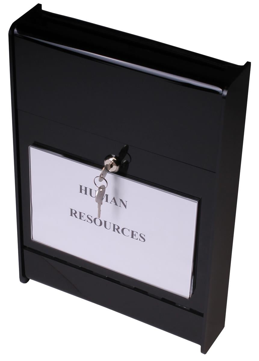 Wall Mounted Drop Box with 8-1/2 x 5-1/2-Inch Nameplate, Locking, Drop ...