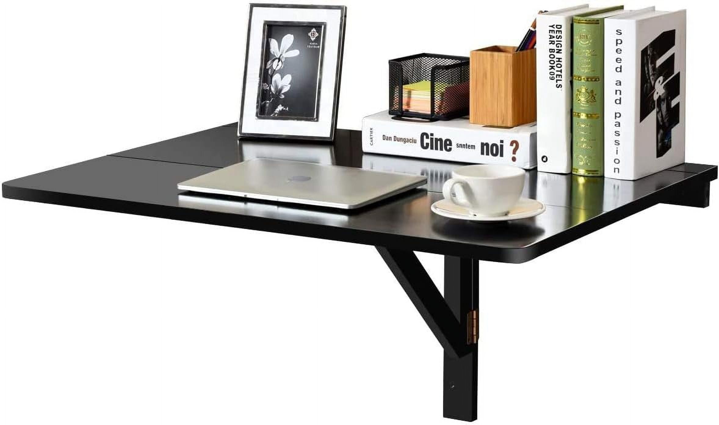 Wall-Mounted Drop-Leaf Foldable Table, Space Saving Laptop Desk ...
