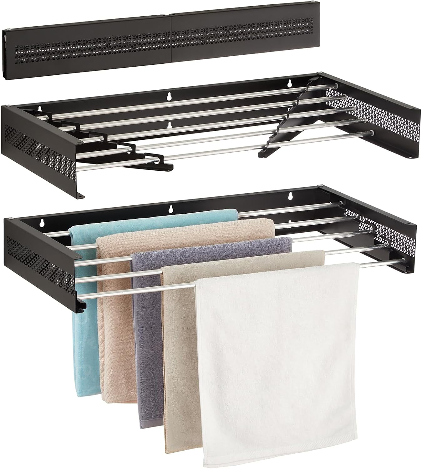 Wall Mounted Drying Rack, Collapsible Drying Racks for Laundry ...