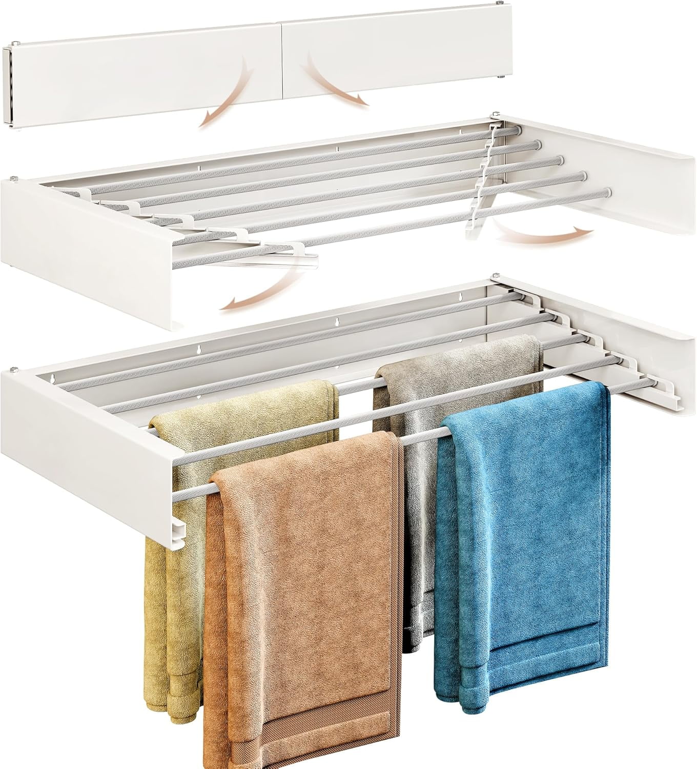 Wall Mounted Drying Rack,Laundry Drying Rack,Clothes Drying Rack Wall ...