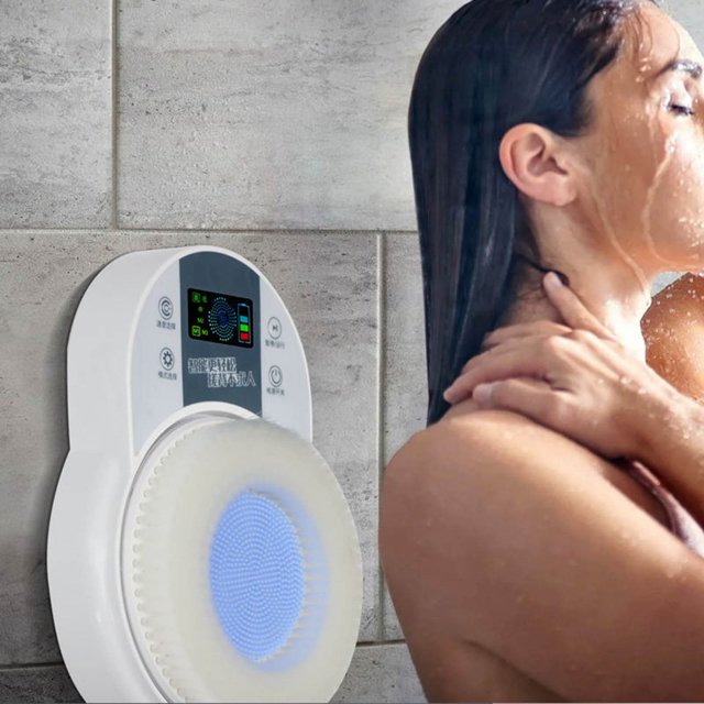 Wall-Mounted Electric Back Scrubber 360° Automatic Back Scrubber for ...
