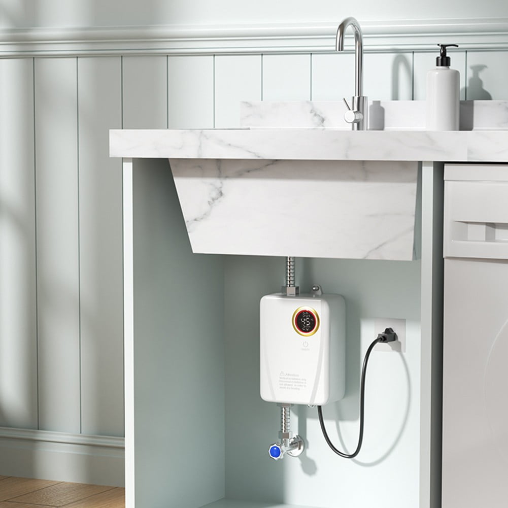 Wall Mounted Electric Instant Water Heater Kitchen Bathroom Temperature ...