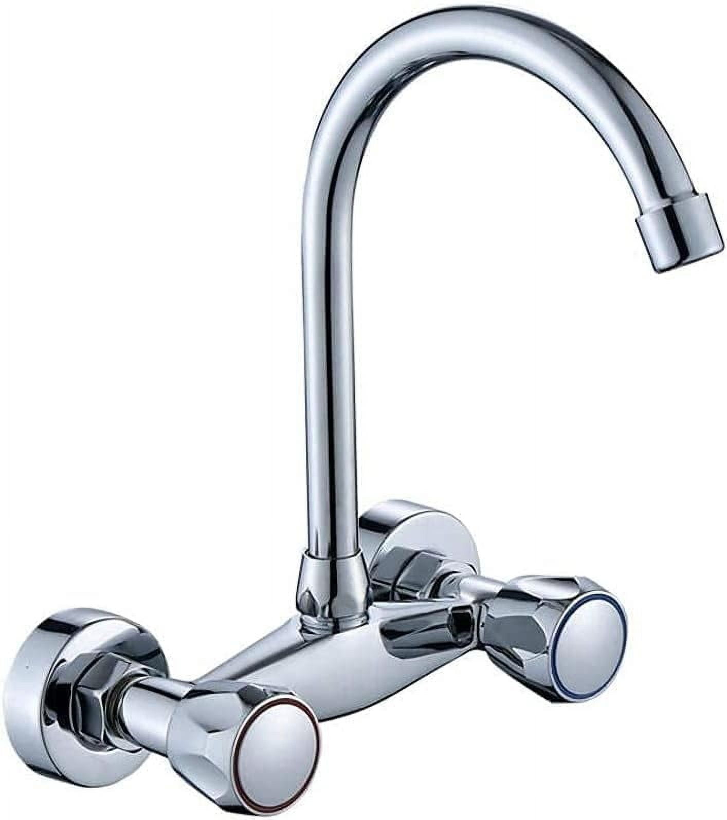 Wall-Mounted Faucet,Multi-Function,Copper,Chrome,Kitchen,Sink,Double ...