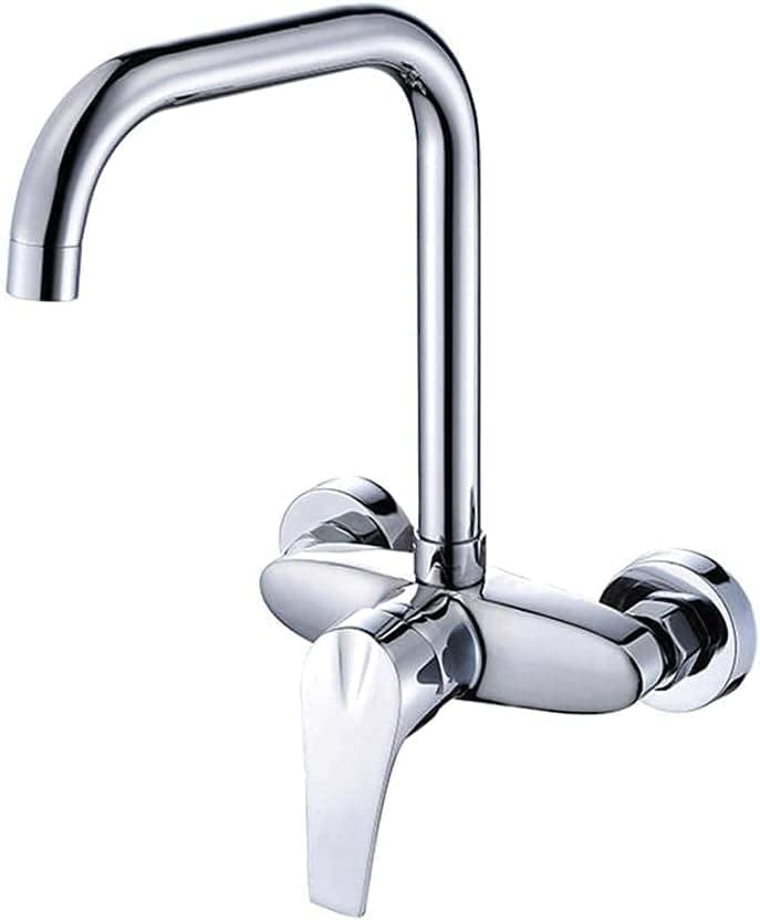 Wall-Mounted Faucet,Wall-Mounted,hot and Cold Mix,Kitchen Sink Sink ...