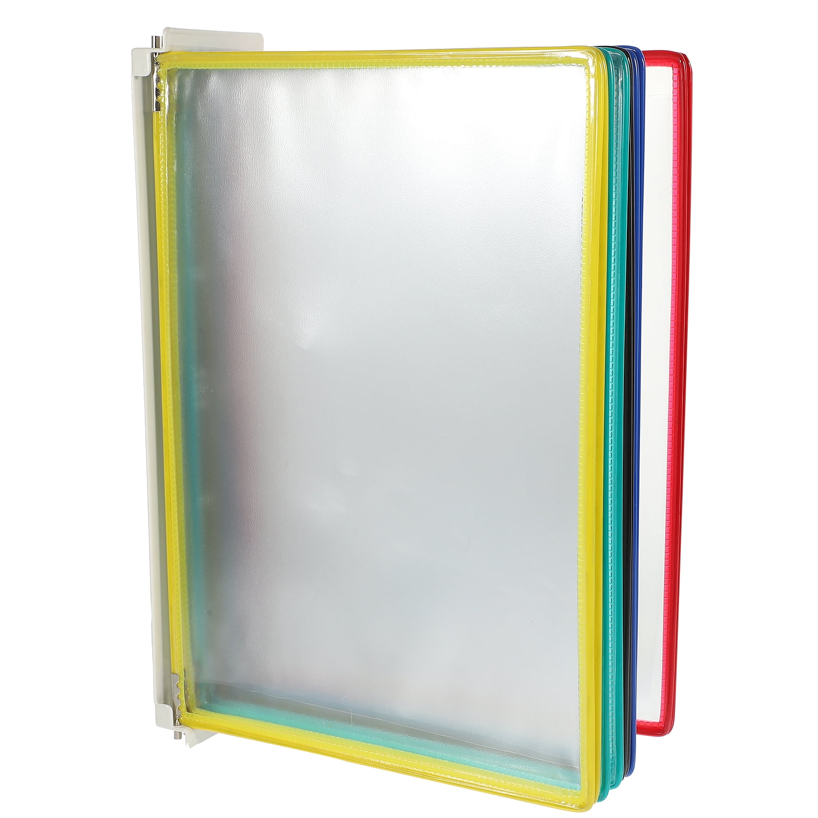 Wall Mounted File Folder Holder with Clear Plastic Dividers and Storage ...