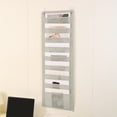 Wall Mounted File Organizer, 9 Pocket Hanging Document Holder, Portable ...