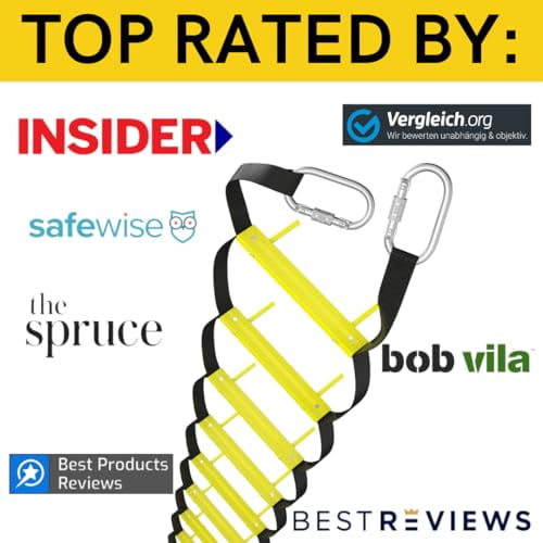 Wall Mounted Fire Escape Ladder 2 Story 13ft - Fire Ladder for Homes ...