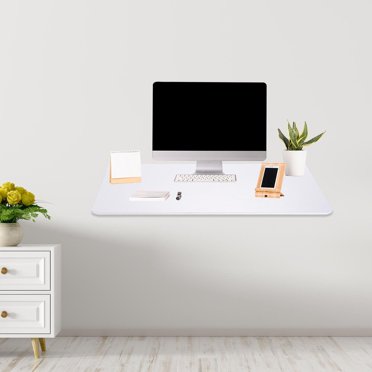 Zimtown Small Space Wall Mounted Computer Desk with Attached Overhead ...
