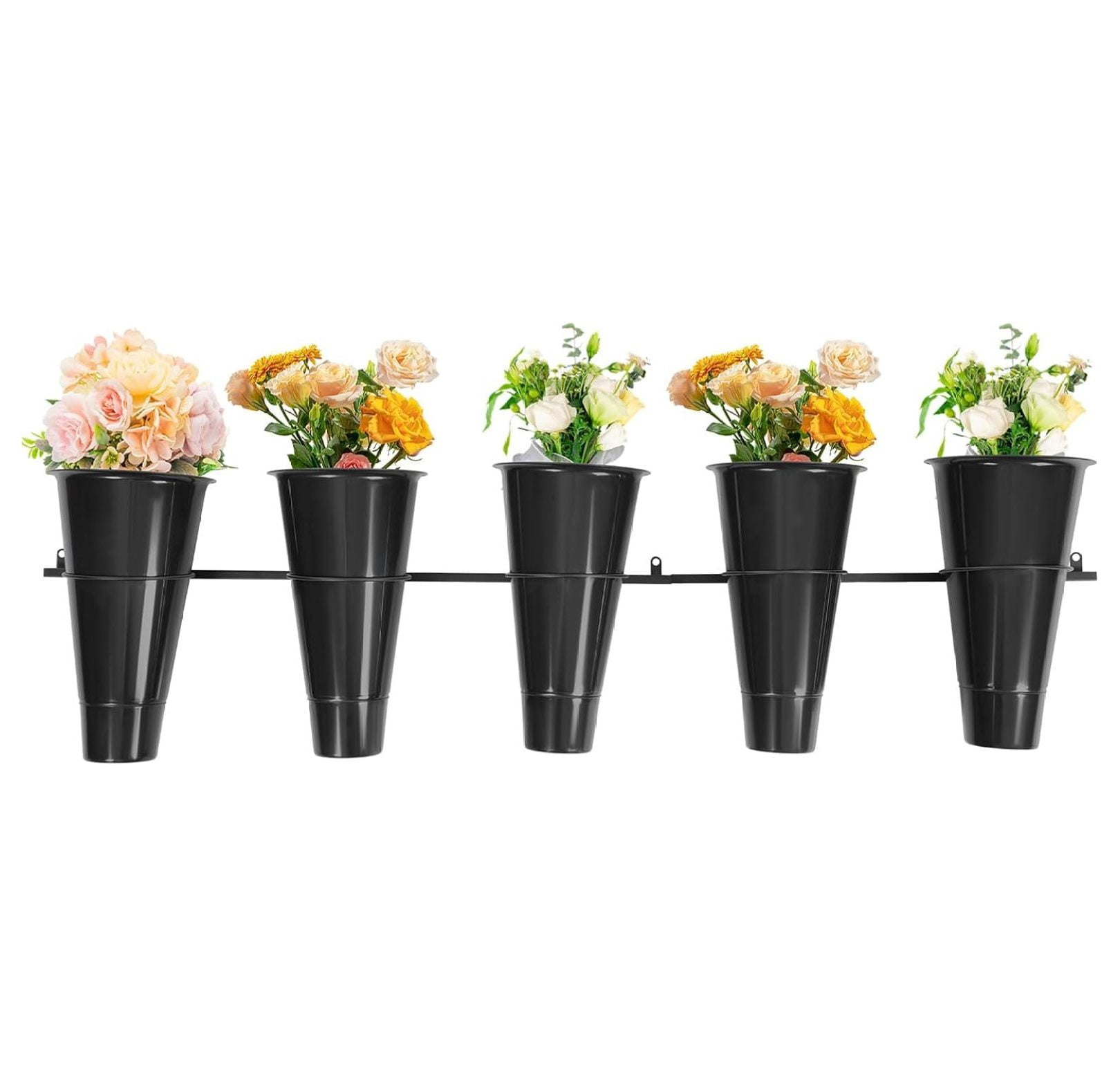 Wall-Mounted Flower Display Stand, with Buckets Heavy Duty Plant Stand ...