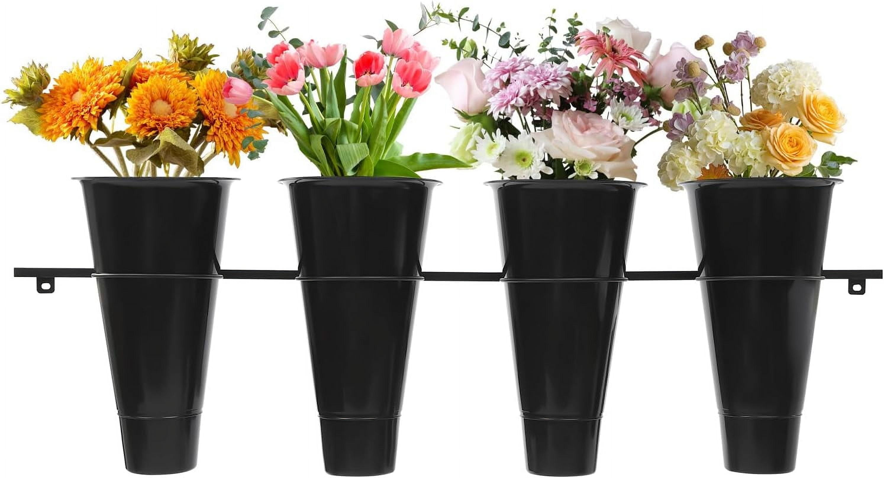 Wall-Mounted Flower Display Stand, with Buckets Heavy Duty Plant Stand ...