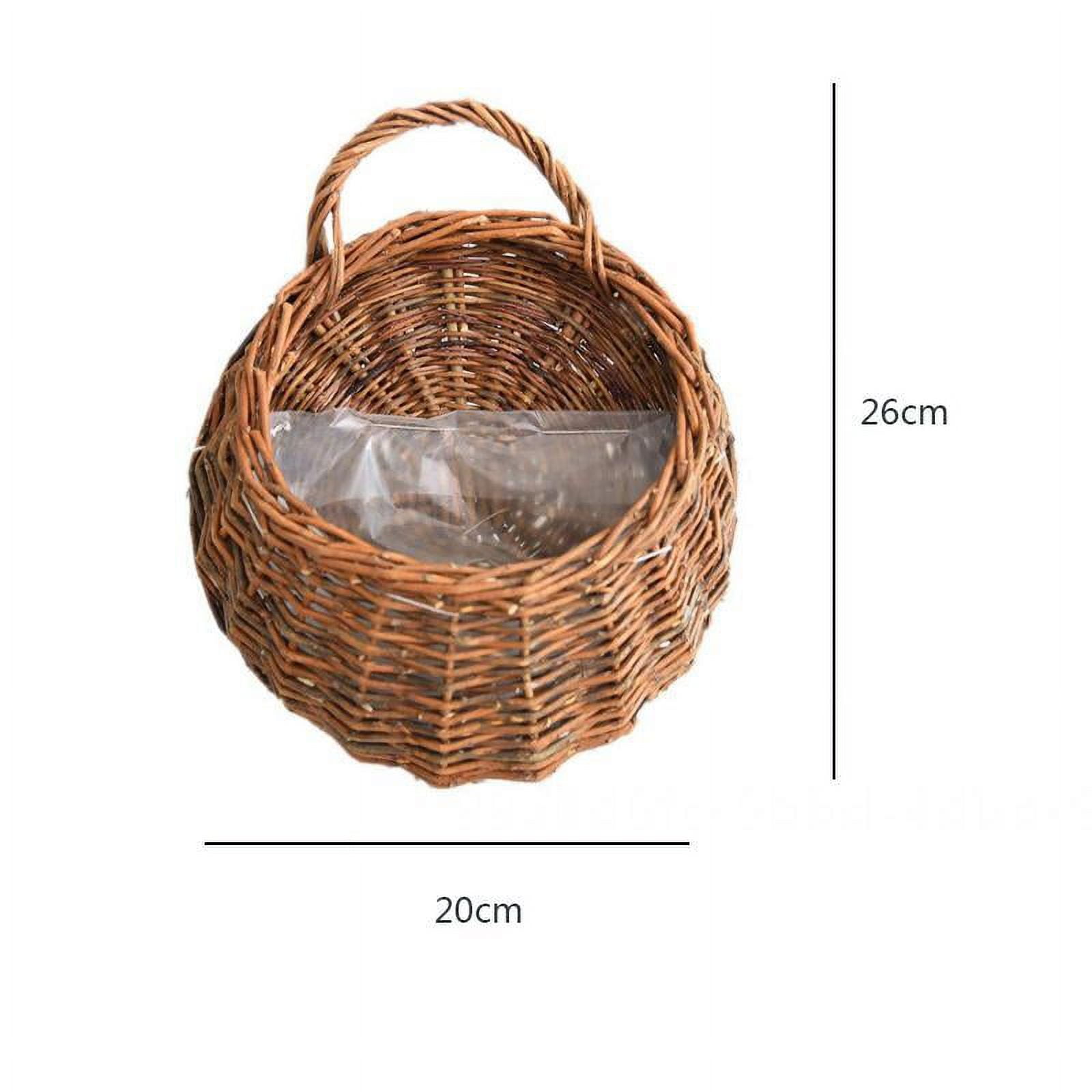 Wall Mounted Flower Pots, Rattan Flower Baskets, Plant Pots, Storage ...