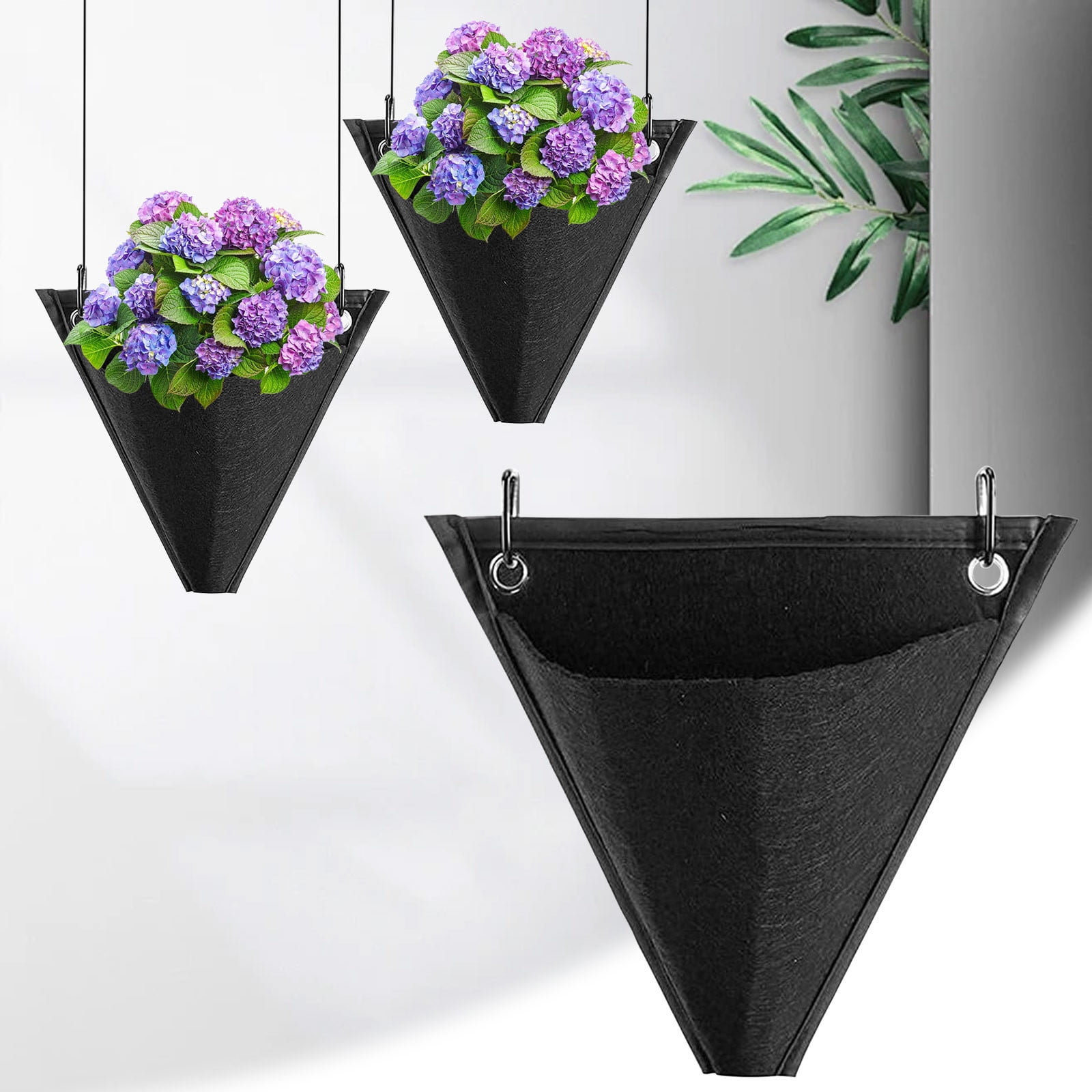 Wall Mounted Flowerpot Triangular Bag | Outdoor Indoor Wall Hanging ...