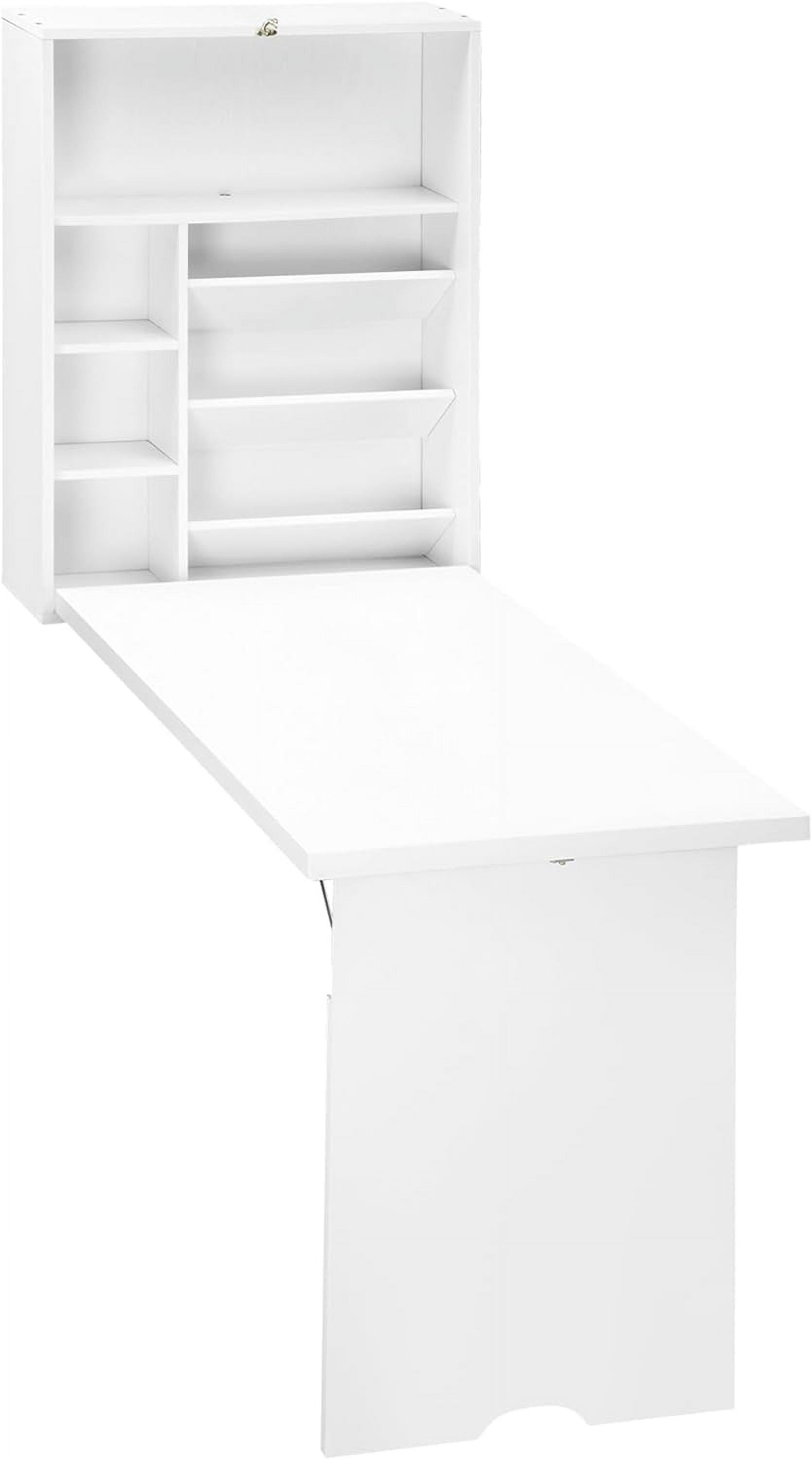 Wall Mounted Fold Out Convertible Desk, Multi-Function Floating Desk ...