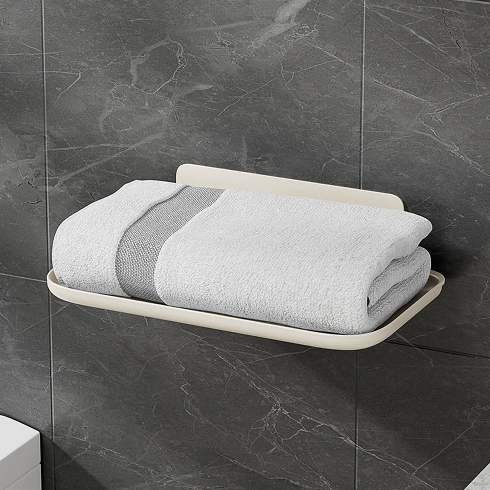 Wall Mounted Foldable Shelf, No Drilling Bathroom Organizer, Vanity ...
