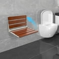 Wall Mounted Foldable Shower Chair Oak Wood Seat Bench Folding Bathroom