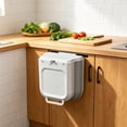 Wall Mounted Foldable Trash Can - Plastic Kitchen Waste Bin with Punch ...