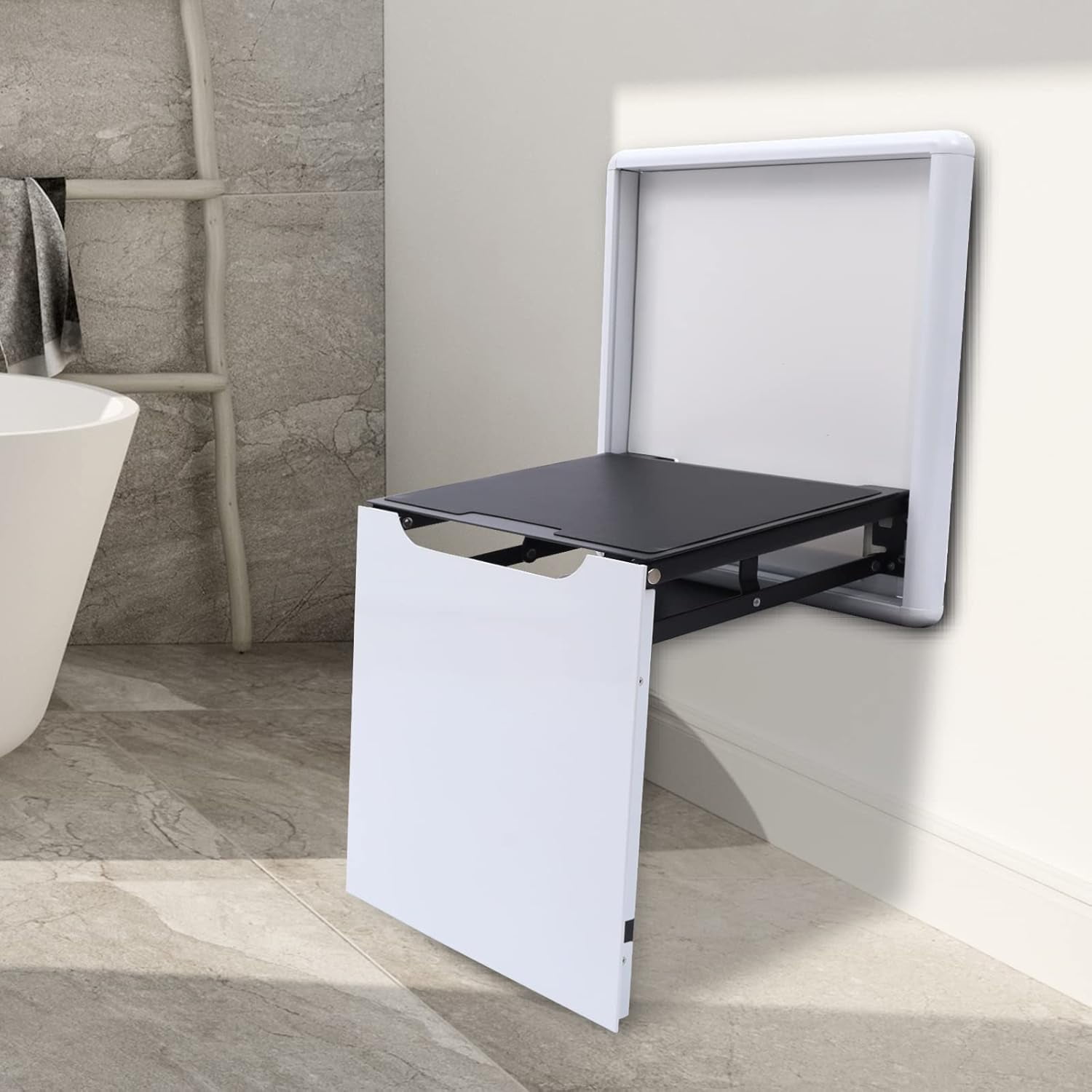 Wall-Mounted Folding Chair Shoe-Changing Stool Invisible Shoe-Changing ...