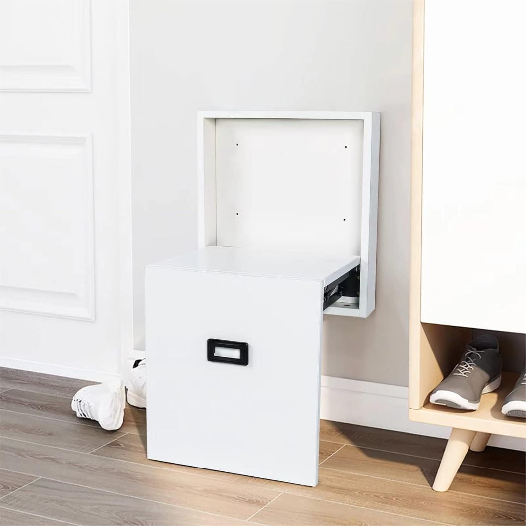 Wall Mounted Folding Entryway Stool, Foldable Shower Bench Invisible ...