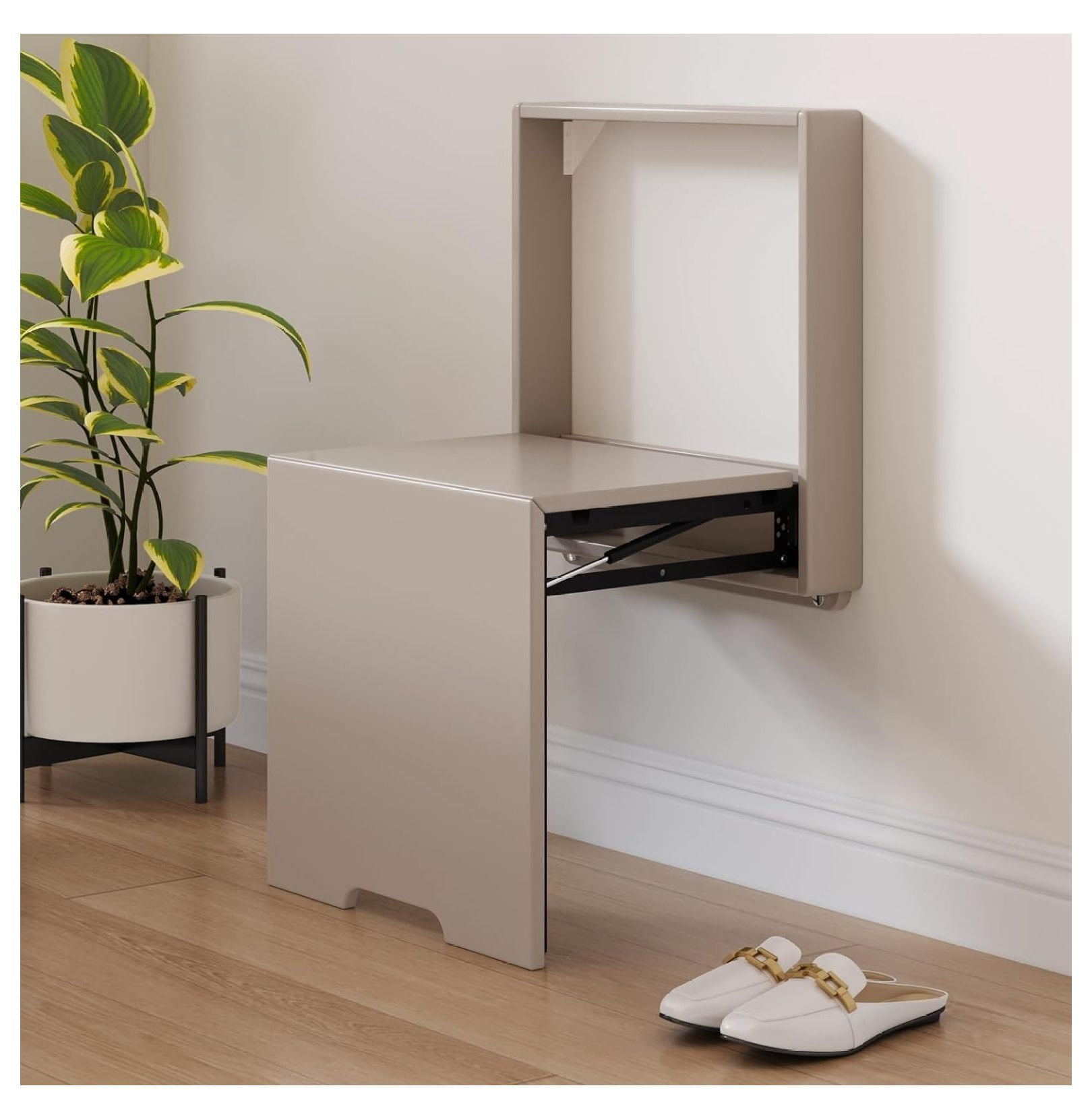 Wall Mounted Folding Entryway Stool,Step Stools,Shoe Changing Stool ...