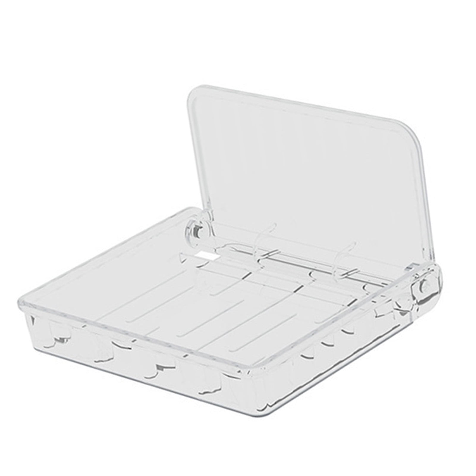 Wall Mounted Folding Shelf For Bathroom, Transparent Foldable Floating ...