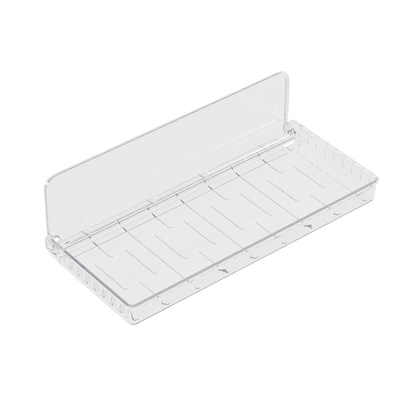 Wall Mounted Folding Shelf Transparent Punch Free Large Capacity Strong ...