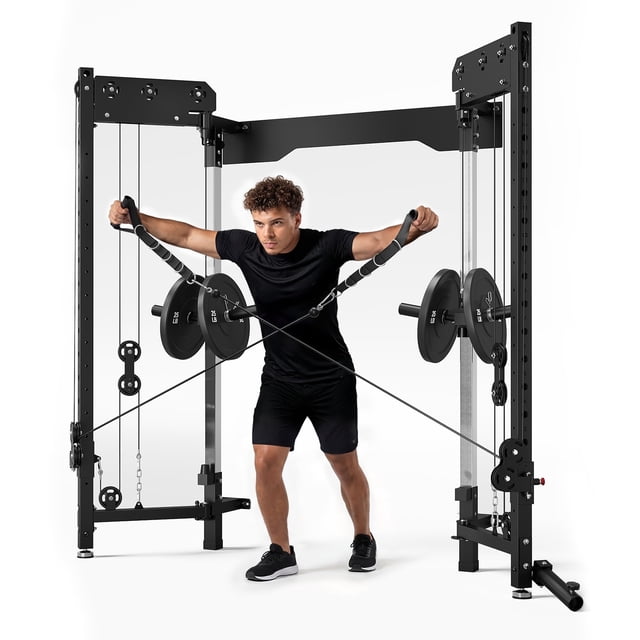 Foldable Power Rack Cage,1200 LBS Wall Mounted Squat Rack, 5 Adjustable ...
