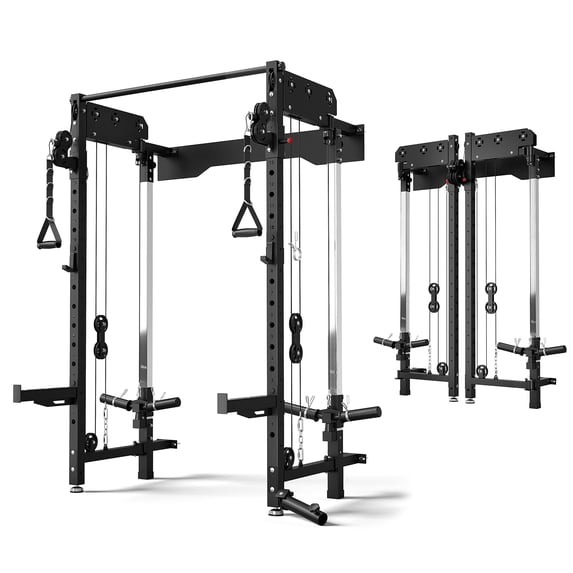 MITONOS, Wall Mounted Folding Squat Rack, 1200 lbs, Black - Walmart.com