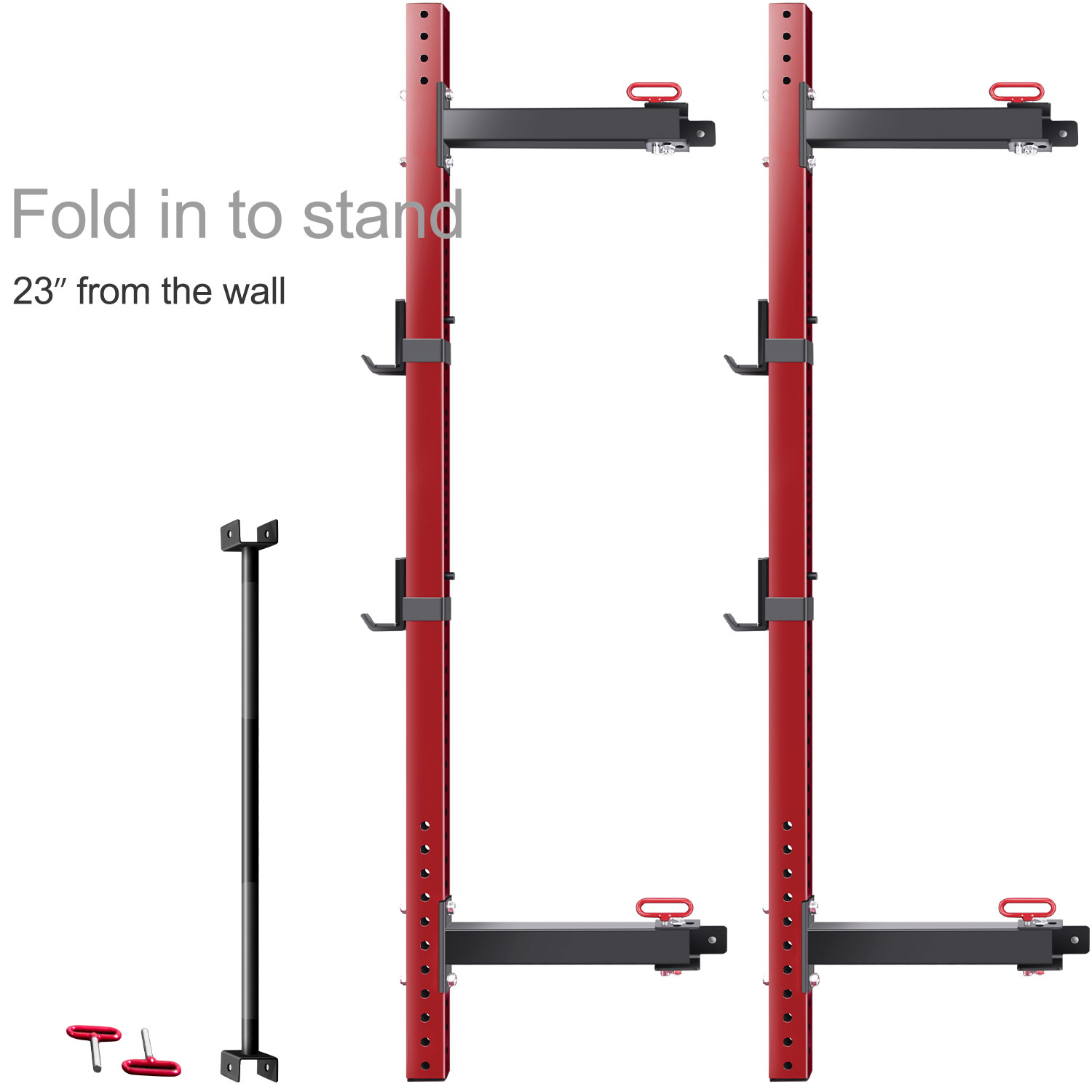 Wall Mounted Folding Squat Rack - Folding Squat Power Rack for 1000lbs ...