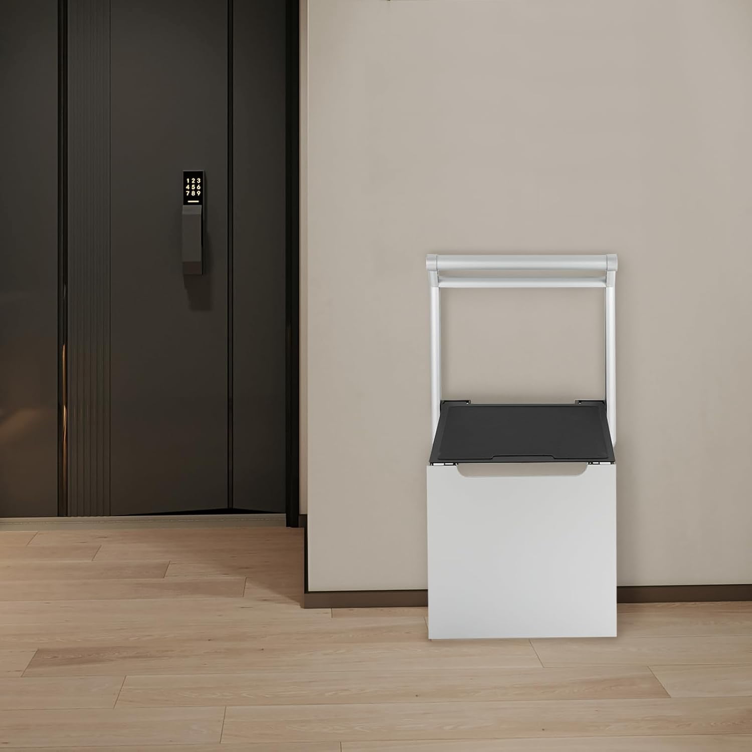 Wall Mounted Folding Stool, 90° Folding Shower Seat with Armrests ...