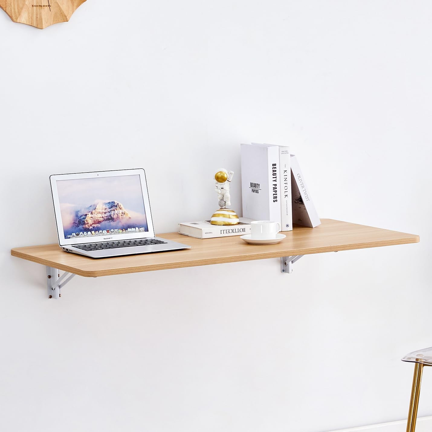 Wall Mounted Folding Table 45”L x 22”W, Space-Saving Desk for Laundry ...
