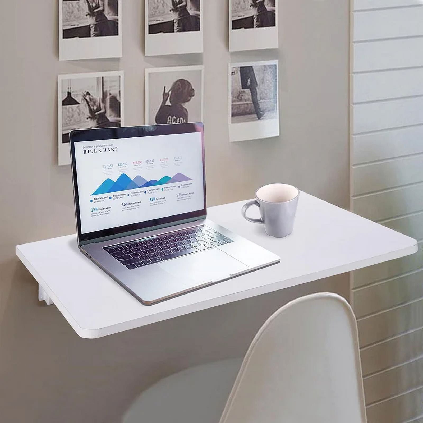 BonChoice Wall Mounted Folding Table and Computer Desk, White - Walmart.com