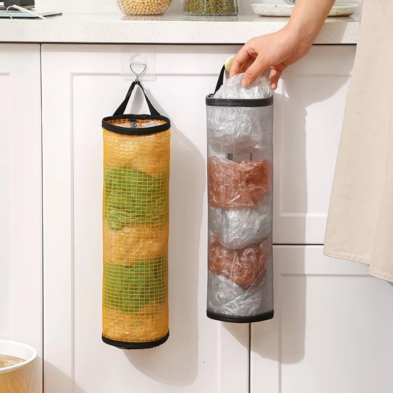 Wall-Mounted Garbage Bag Kitchen Hanging Visual Storage Magic No-Punch ...