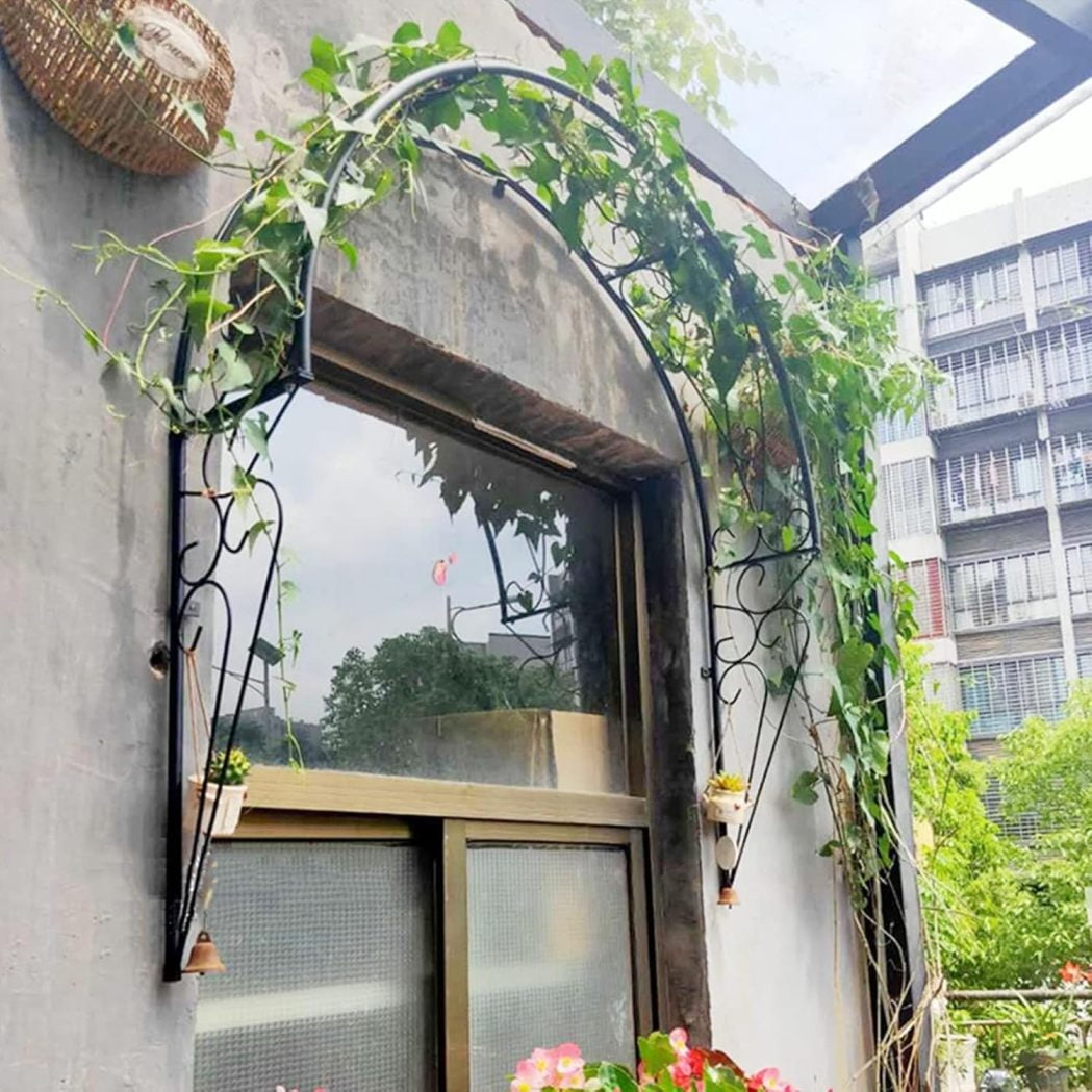 Wall-Mounted Garden Arch for Climbing Plants Half Round Rose Arches ...