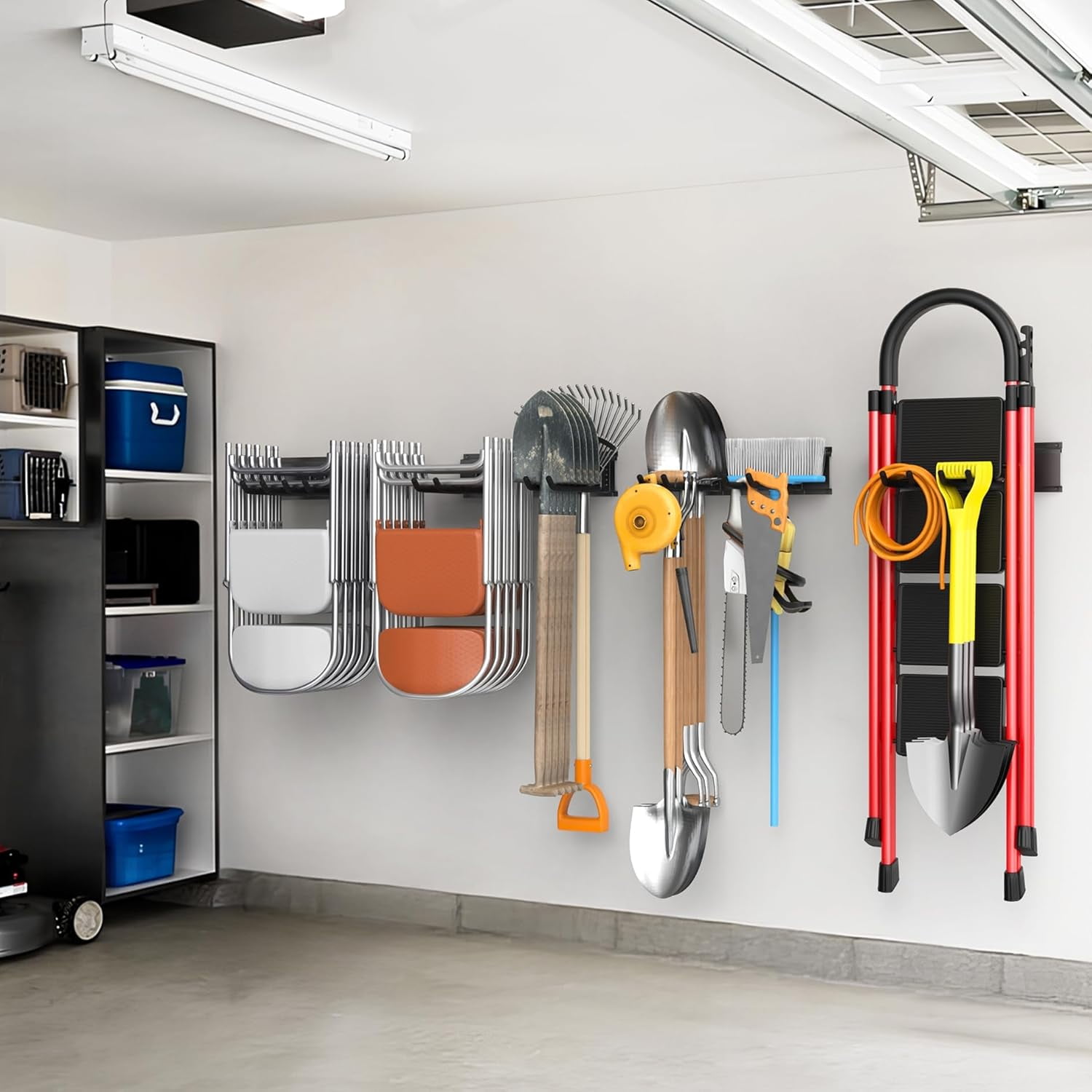 Wall Mounted Garden Tool Organizer with Heavy Duty Hooks, 11-Inch ...