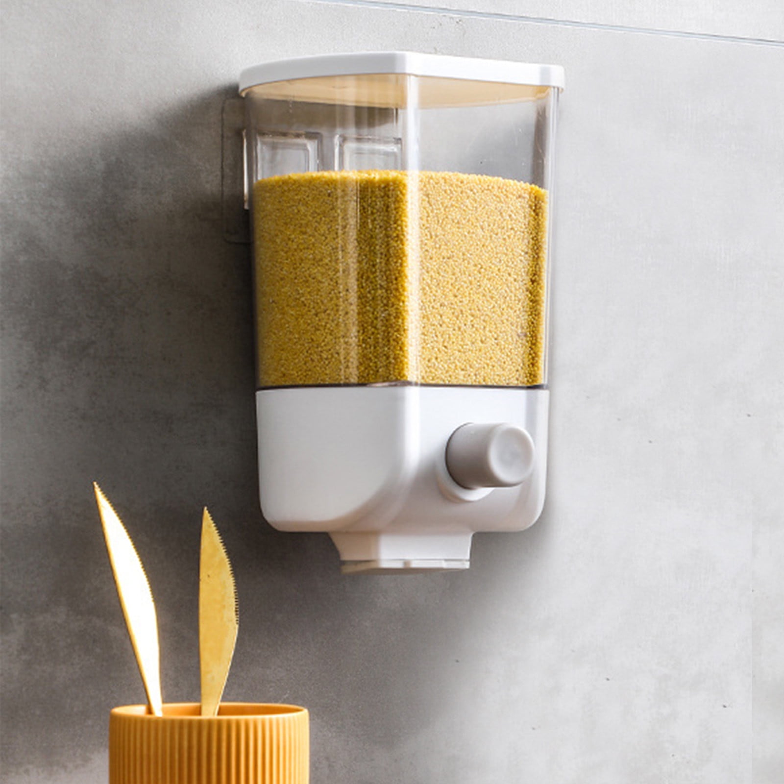 Wall Mounted Grain Dispenser | Cereal & Rice Storage Tank | Press Type ...