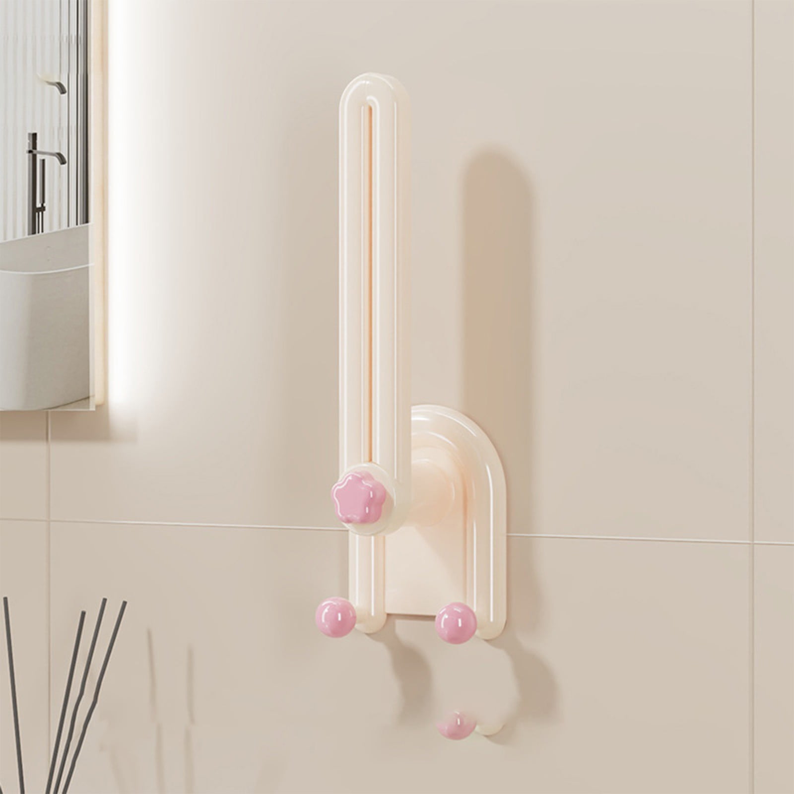 Wall Mounted Hair Accessory Organizer, Adjustable Hook Rack for ...