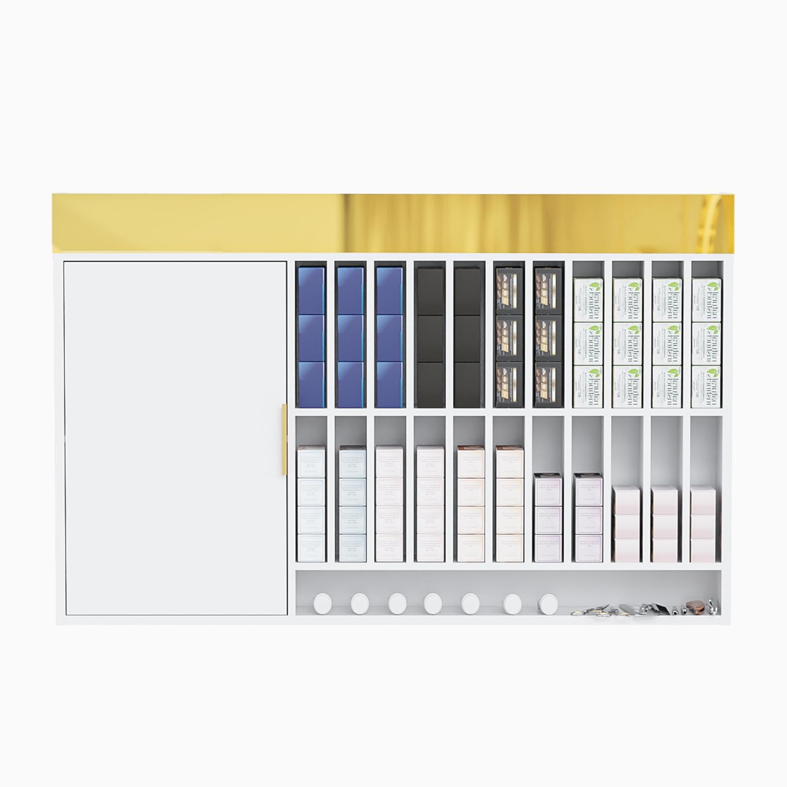 Wall Mounted Hair Dye Organizer Rack, Adjustable Shelves Storage ...